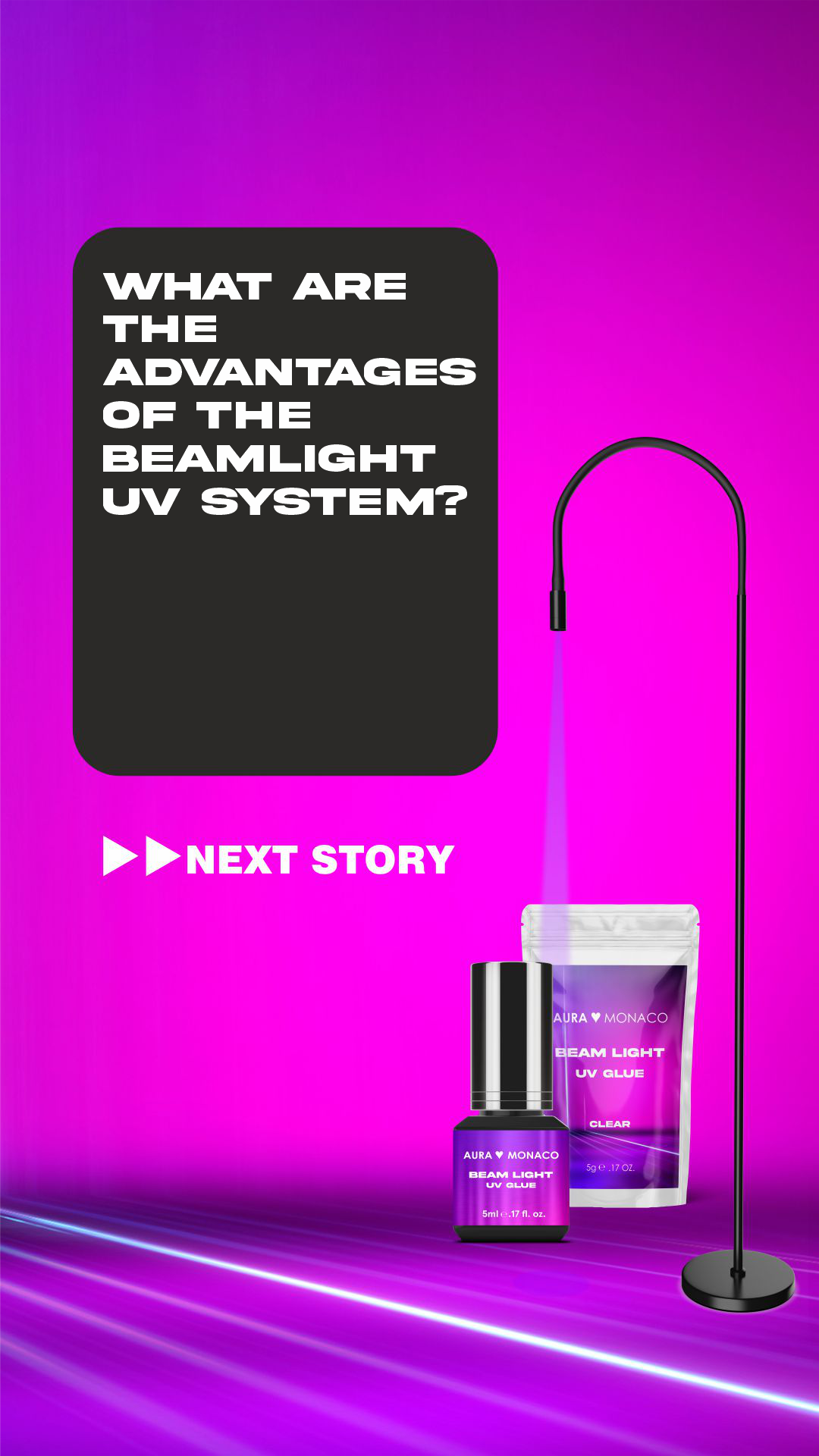 Beam Light UV Eyelashes Logos & Templates - UV Lash Glue Designs